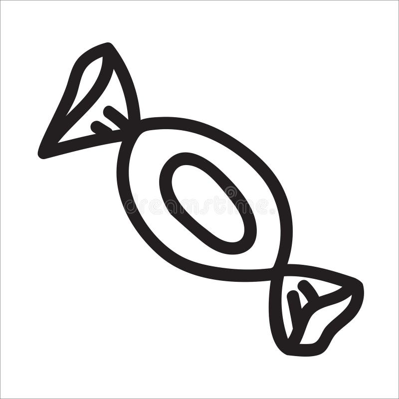 Candy Doodle Illustration on White Background Stock Illustration ...