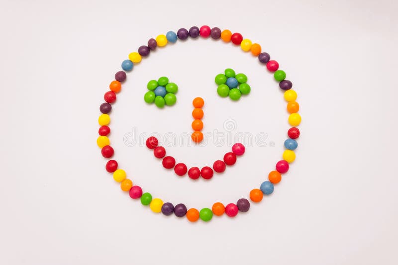 Candy Emoticon on White Background Stock Illustration - Illustration of ...