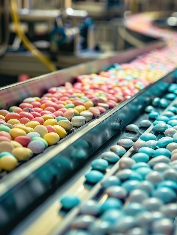 Candy Factory Production Line Stock Image - Image of confectionery ...