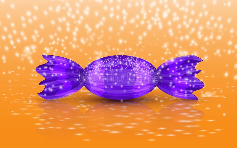 Candy and falling snow. stock vector. Illustration of gift - 64540611