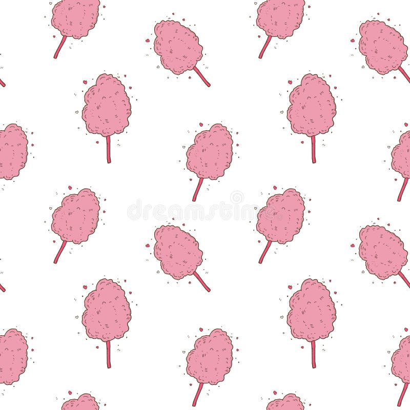 Candy floss pattern stock vector. Illustration of icon - 108389162