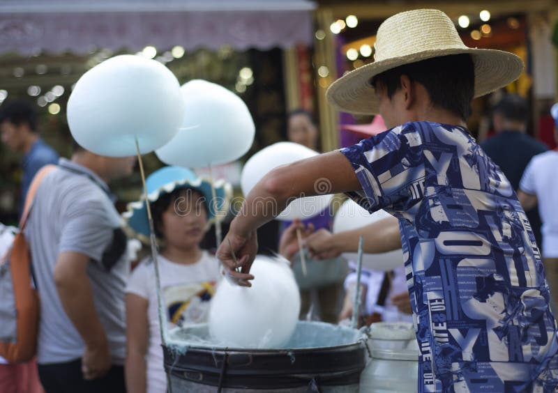 Candy Floss Vendor editorial stock image. Image of asia - 47110609