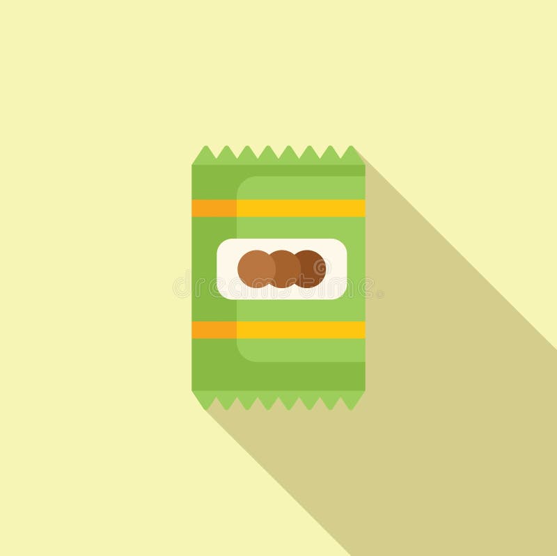 Candy Food Package Icon Flat Vector. Sweet Cereal Food Stock Vector ...