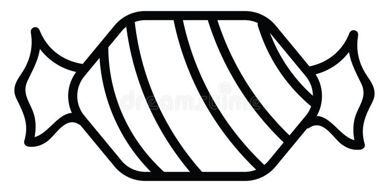 Candy with Fun Decorated Wrapper, Icon Stock Vector - Illustration of ...