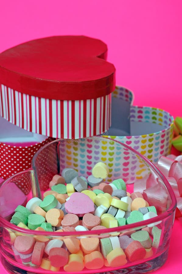 Candy and Gift Box in Heart Shape Stock Image - Image of celebrate ...