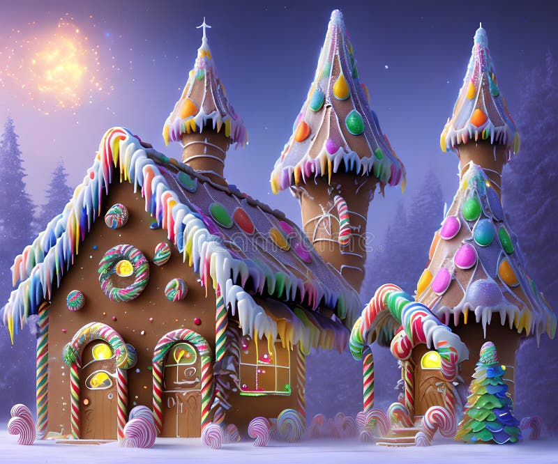 Gingerbread Castle Stock Illustrations – 552 Gingerbread Castle Stock ...
