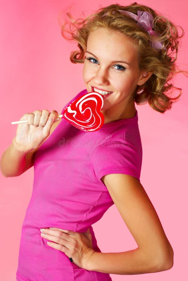 Candy girl stock photo. Image of portrait, face, love - 11560016