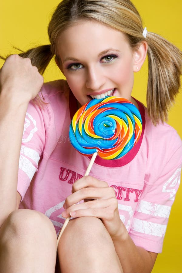 Candy Girl stock photo. Image of holding, swirls, people - 6327430