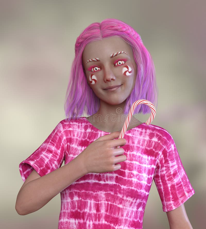 Candy Girl stock illustration. Illustration of smiling - 120116605