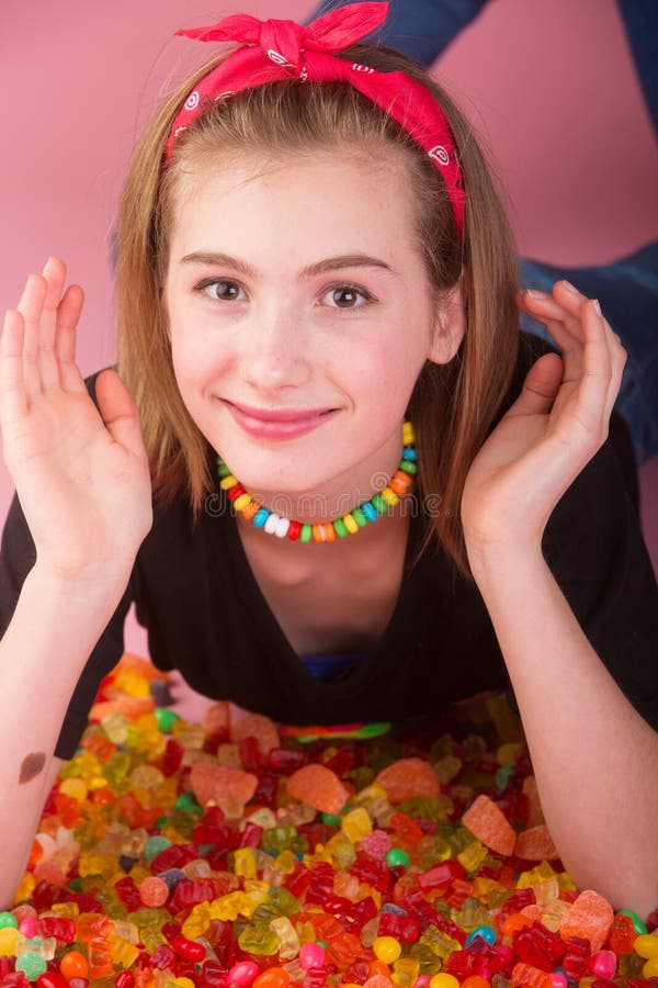 Candy girl stock image. Image of child, jellybeans, healthy - 38624745