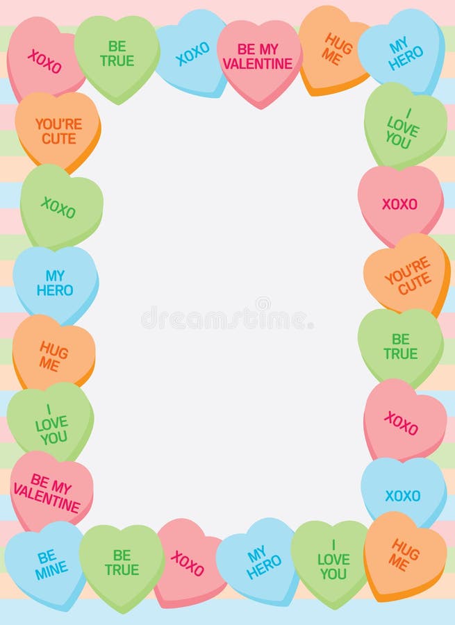 Candy Heart Frame stock illustration. Illustration of lollies - 21517258
