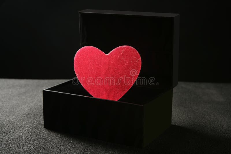 Candy Hearth in a Black Box Stock Image - Image of gift, mystery: 8413457
