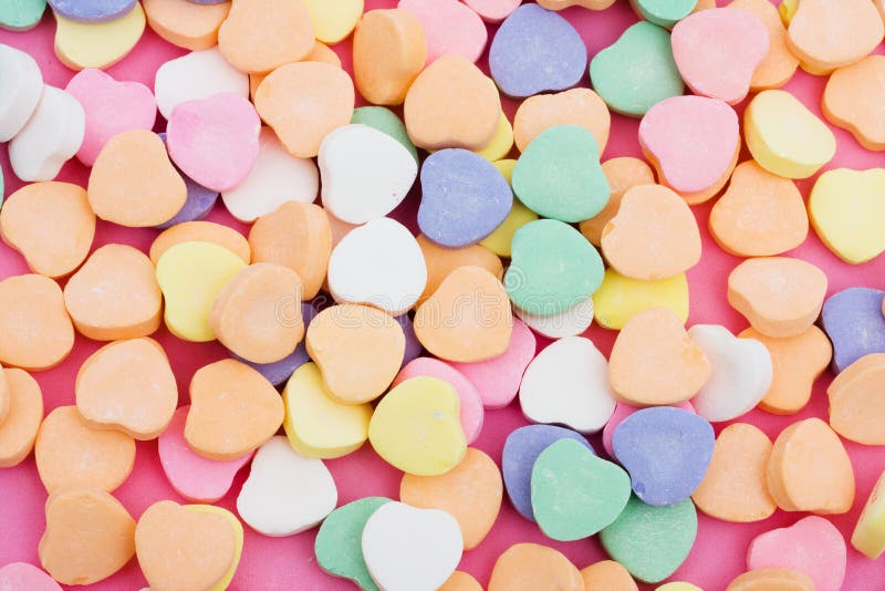 Blank Note Card Surrounded, Framed by Candy Hearts Stock Image - Image ...