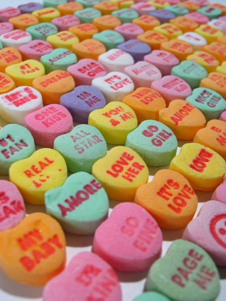 Candy Hearts Forever stock image. Image of february, amore - 1826535