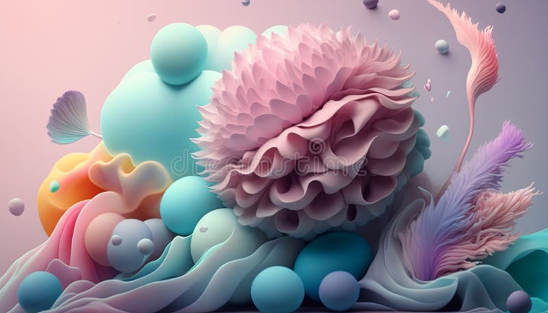 Candy and Ice Cream Composition. UI UX Background Stock Image - Image ...