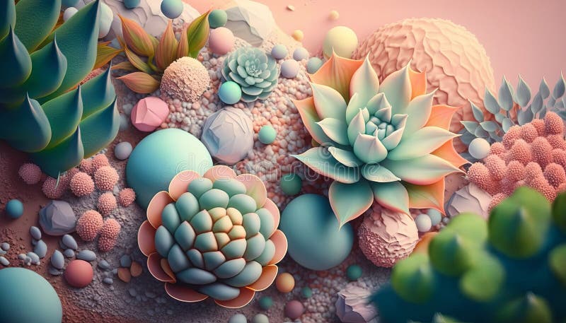 Candy and Ice Cream Composition. UI UX Background Stock Photo - Image ...