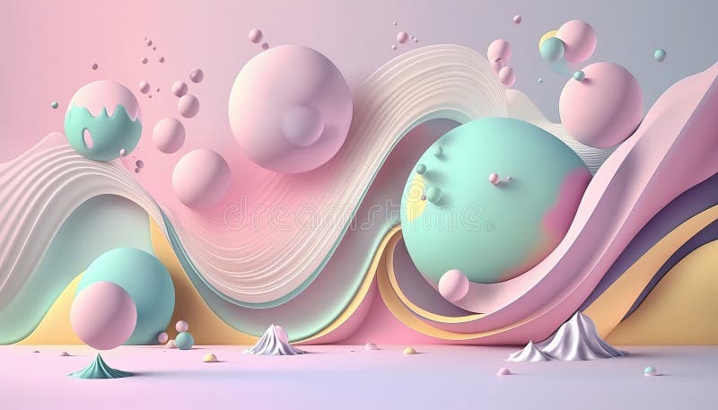 Candy and Ice Cream Composition. UI UX Background Stock Image - Image ...