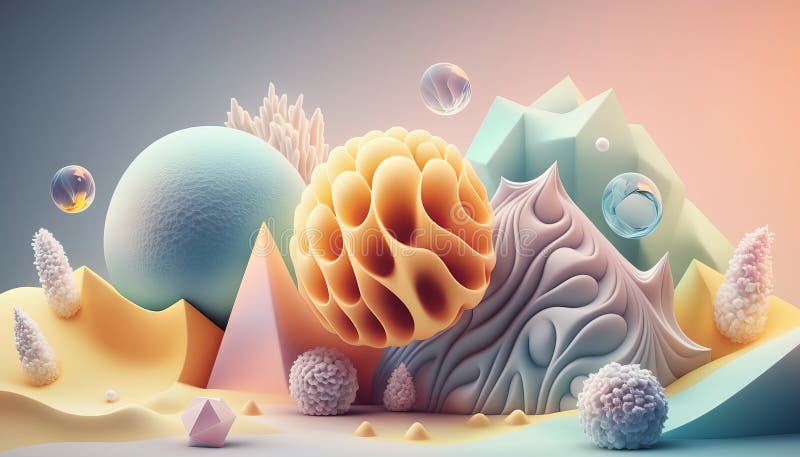 Candy and Ice Cream Composition. UI UX Background Stock Image - Image ...