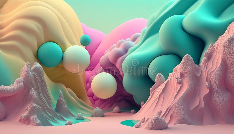 Candy and Ice Cream Composition. UI UX Background Stock Image - Image ...