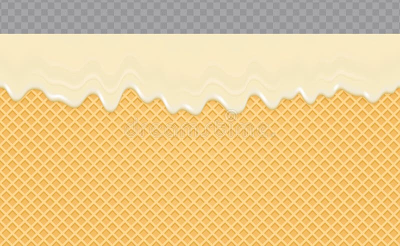 Candy Icing Melted on Wafer Background. Cream Flow Soft Seamless ...