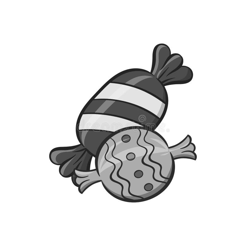 Candy Icon, Black Monochrome Style Stock Vector - Illustration of ...