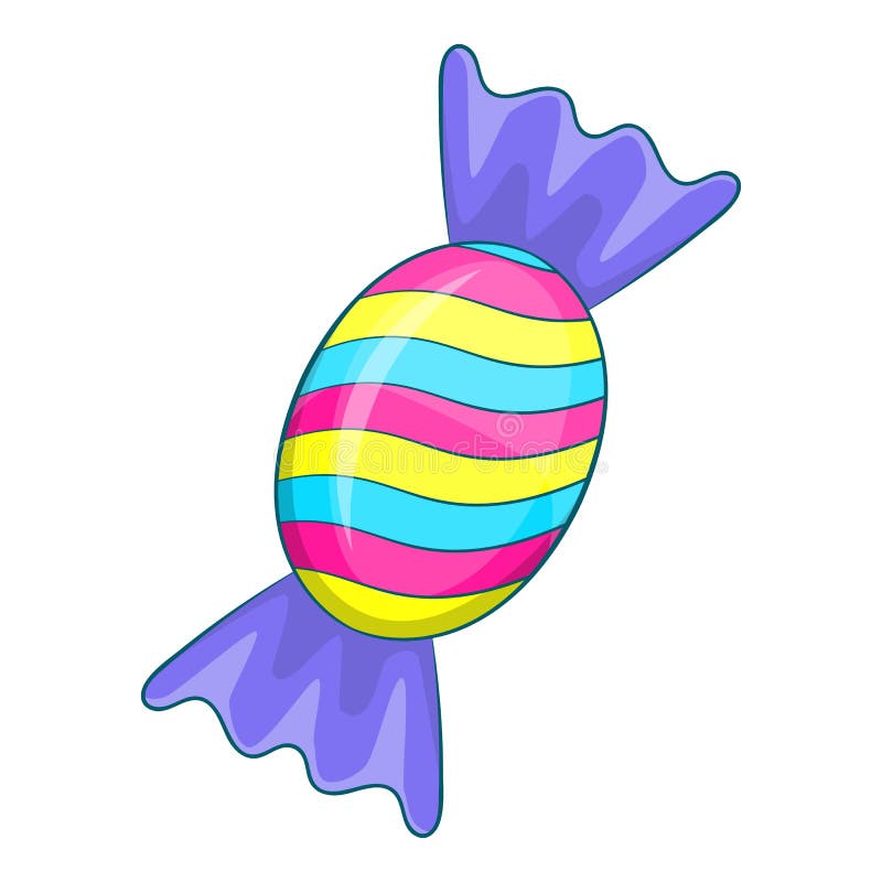 Candy icon, cartoon style stock vector. Illustration of snack - 81288752