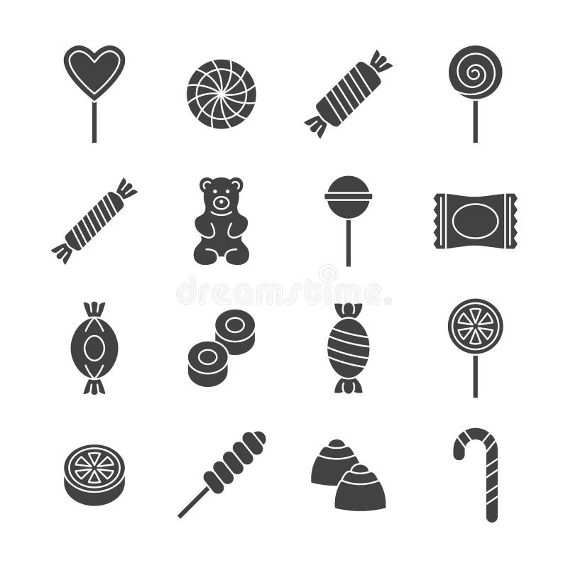Gummy Bear Set. Sweet Jelly Candy Collection Stock Vector ...