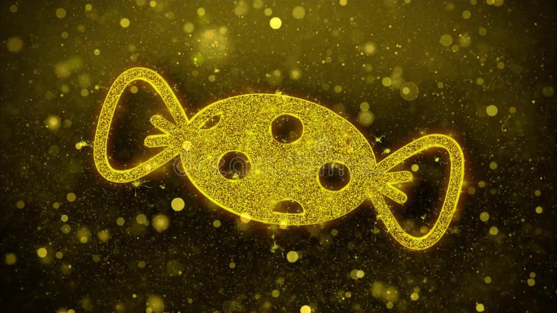 Candy Icon Golden Glitter Shine Particles. Stock Footage - Video of ...
