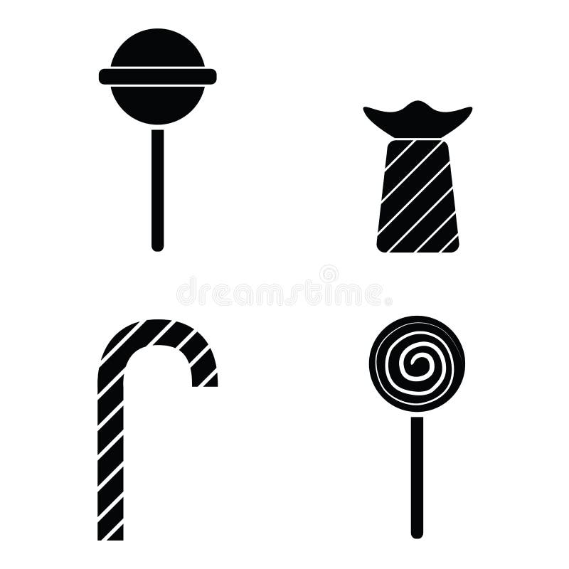 Candy icon set stock vector. Illustration of confectionery - 102200636