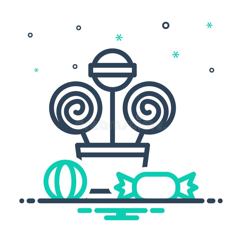 Mix Icon for Candy, Sweet Stuff and Sweetmeats Stock Illustration ...