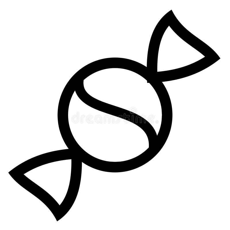 Candy Icon Symbol - Fast Food Chocolate or Sugar Candy Stock ...
