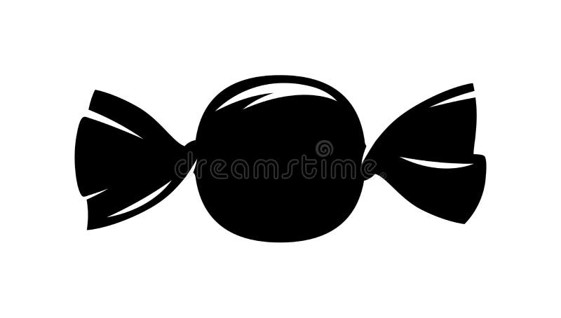 Candy Icon Vector Illustration. Stock Vector - Illustration of wrapped ...