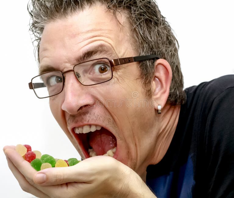 Candy Junkie stock photo. Image of open, fingers, portrait - 26049400