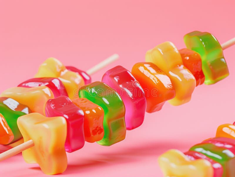 Candy Kebab Sticks stock photo. Image of rope, beans - 362621710