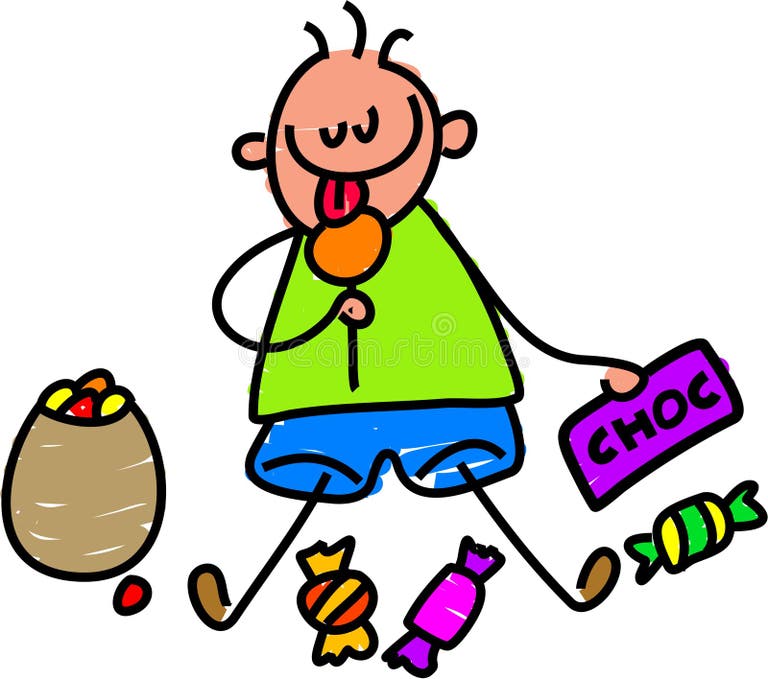 Happy Kid Eating Candy Stock Illustrations – 782 Happy Kid Eating Candy ...