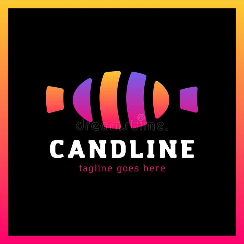 Candy Line Logotype. Colorful and Sweet Symbol Stock Illustration ...