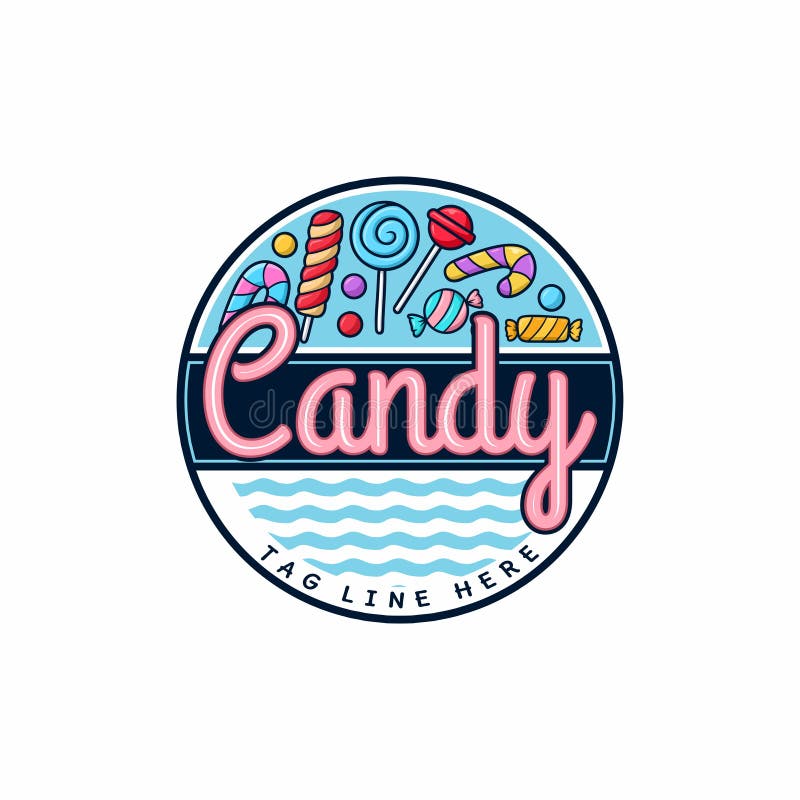 Candy Logo Cute Cartoon Vector Stock Vector - Illustration of abstract ...