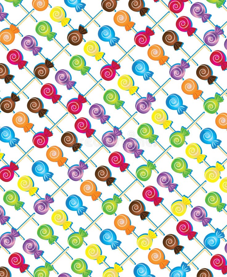 Lollipops Candy Repeat Pattern Stock Illustrations – 356 Lollipops ...