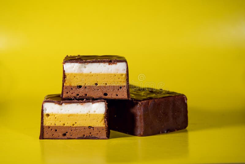 Candy Made of Multi-colored, Puff Souffle, Covered with Chocolate ...