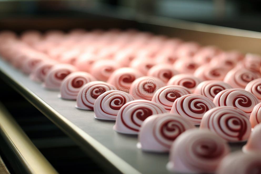 Candy Making Process in an Industrial Confectionary Plant Stock ...
