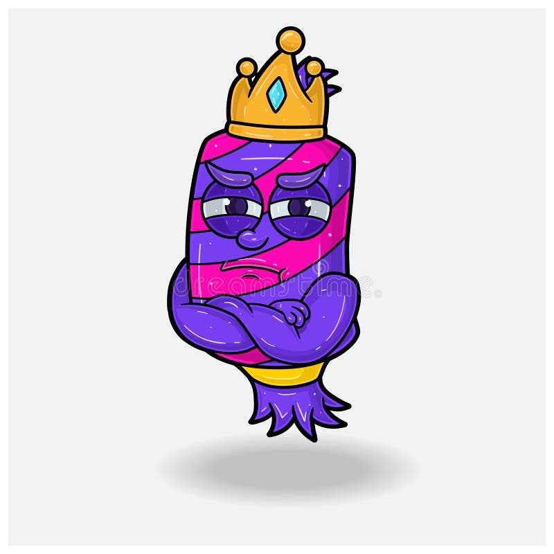 Candy Mascot Character Cartoon with Jealous Expression. for Brand ...