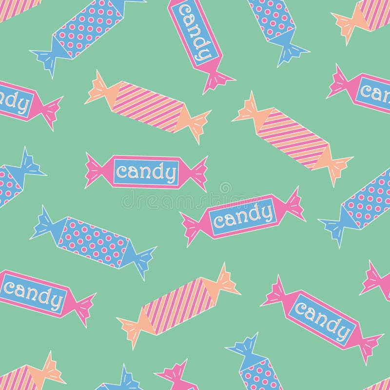 Candy pattern stock vector. Illustration of holiday, paper - 74216549