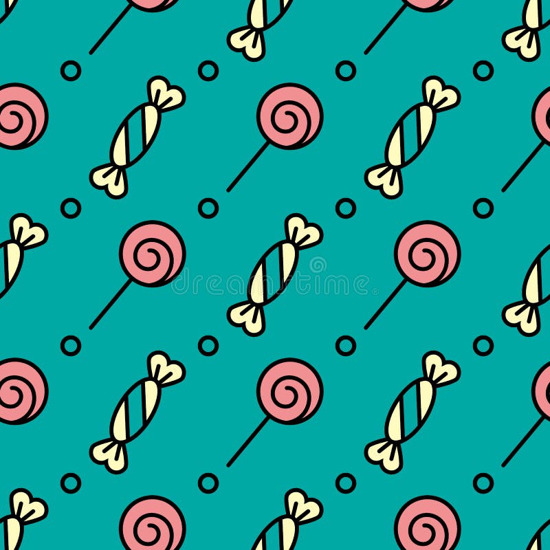 Lollipops Candy Repeat Pattern Stock Illustrations – 266 Lollipops ...