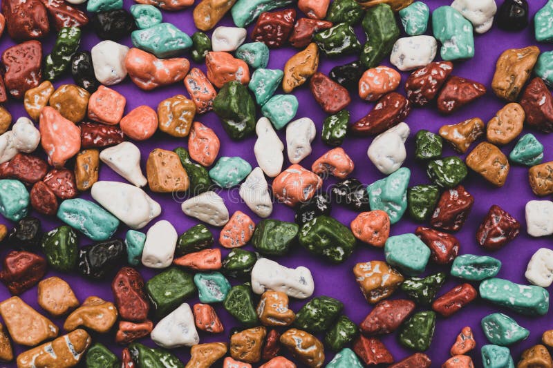 Candy Pebbles Background. Sweets in the Form of Colored Stones Stock ...