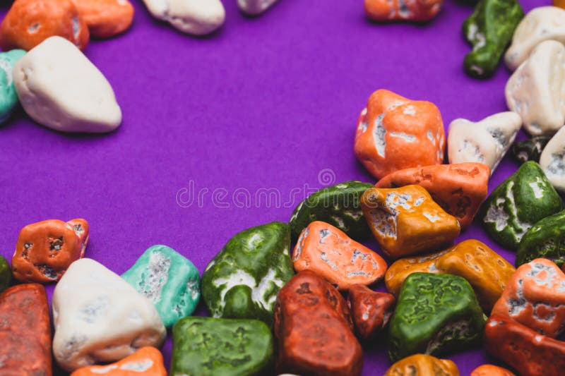 Candy Pebbles. Sweets in the Form of Colored Stones Stock Image - Image ...