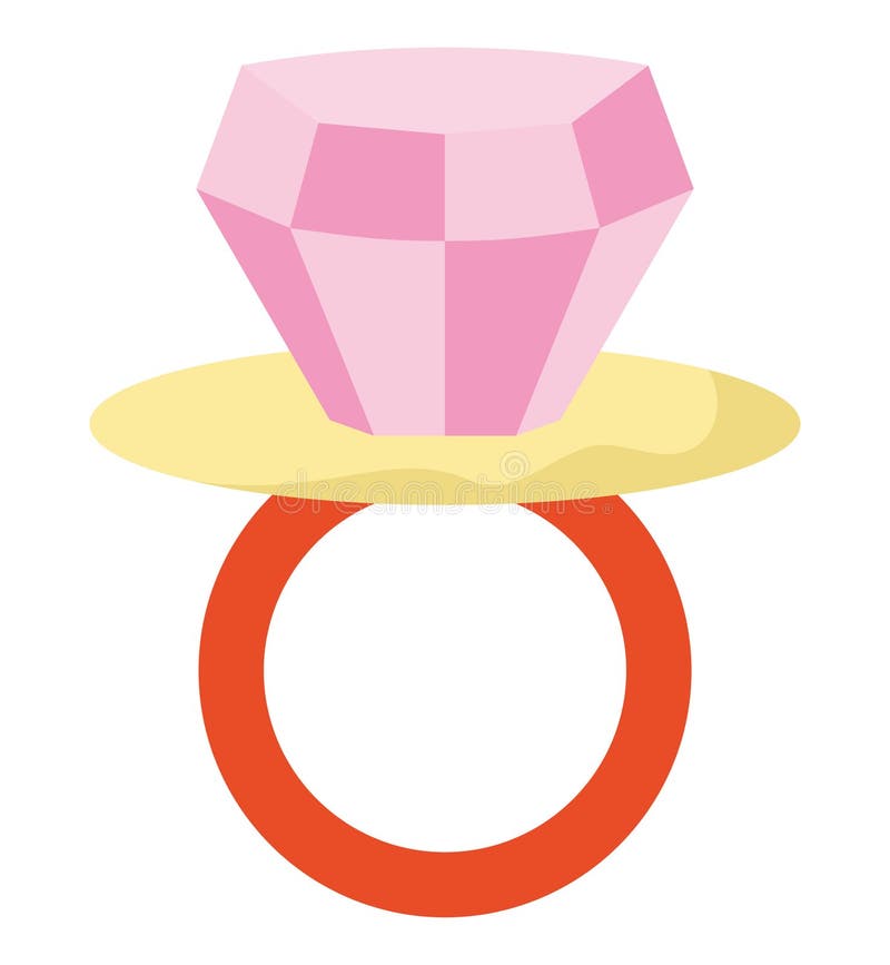 Candy pink diamond ring stock vector. Illustration of vintage - 258450073