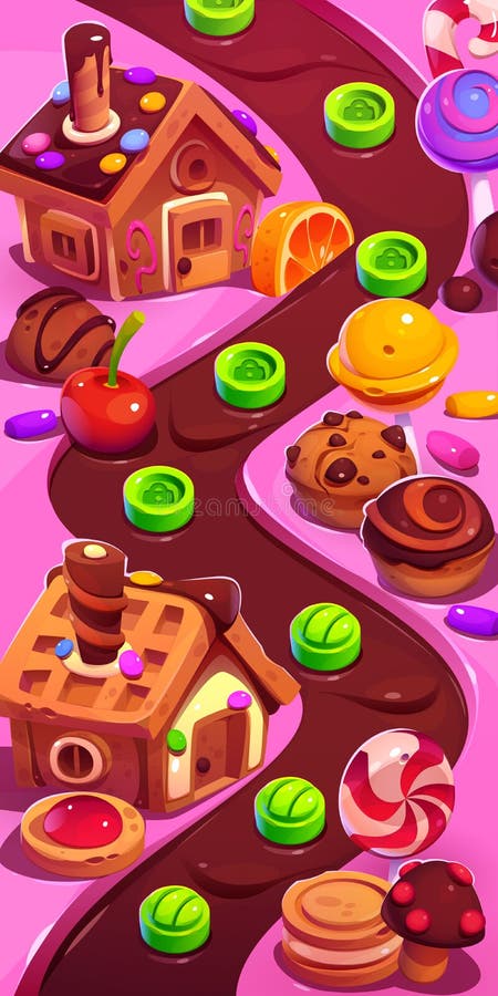 Candy Planet Game Ui Livello Mappa Paesaggio Di Fantasia Illustrazione ... Candy Planet Game Ui Livello Mappa Paesaggio Di Fantasia Illustrazione ...