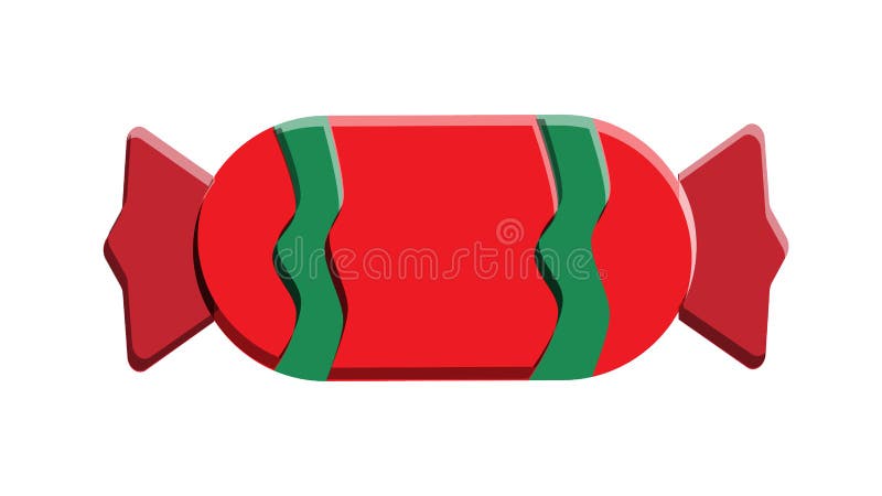 Candy in Red Wrap Icon Isolated Stock Vector - Illustration of dessert ...