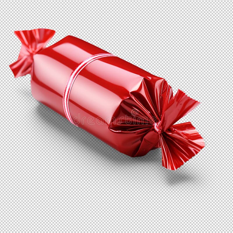 Candy in a Red Wrapper Isolated on Transparent Background Stock Photo ...