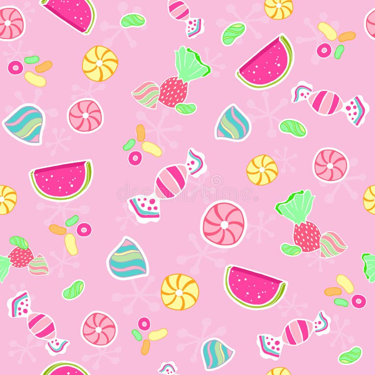 Candy Seamless Repeat Pattern Vector Stock Vector - Illustration of ...